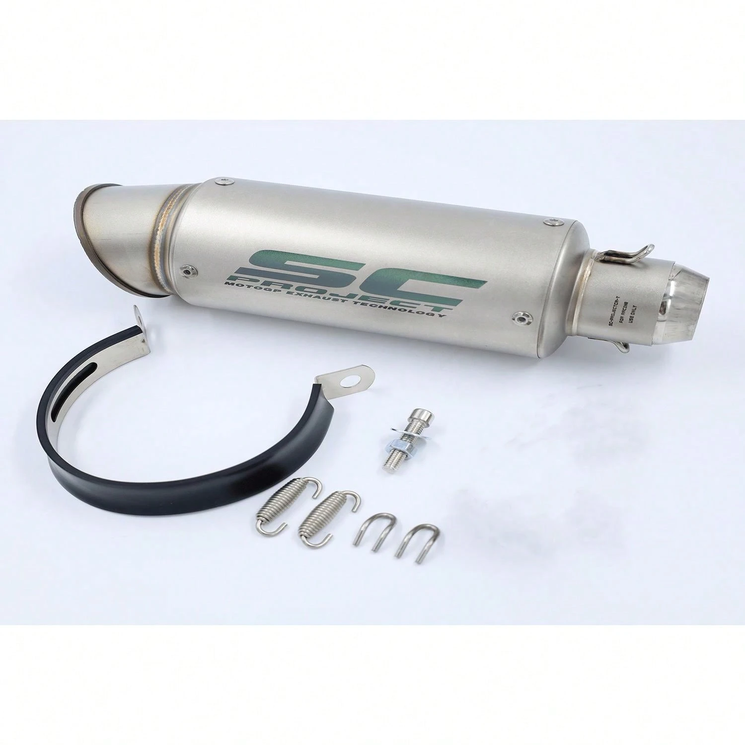 1pc Universal Angled Motorcycle Exhaust Pipe, 51mm Diameter With 38mm ...