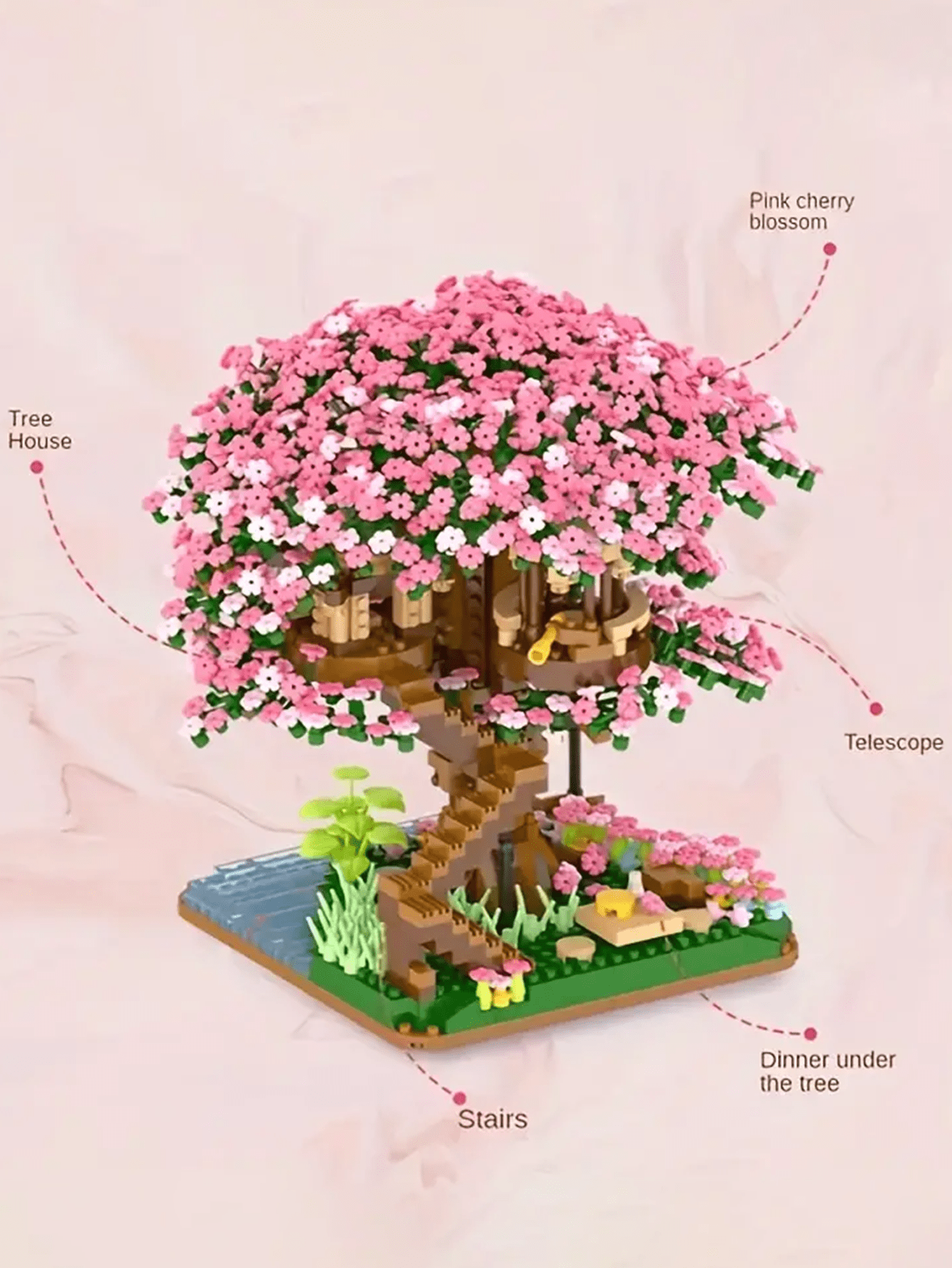 Cherry Blossom Bonsai Tree Diy Pink Cherry Blossom Tree House Micro ...