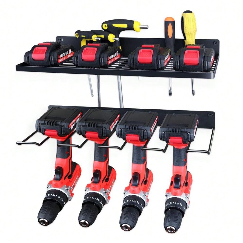 2 Piece Power Tool Organizer - Drill Rack Wall Mount - Heavy Duty Tool ...