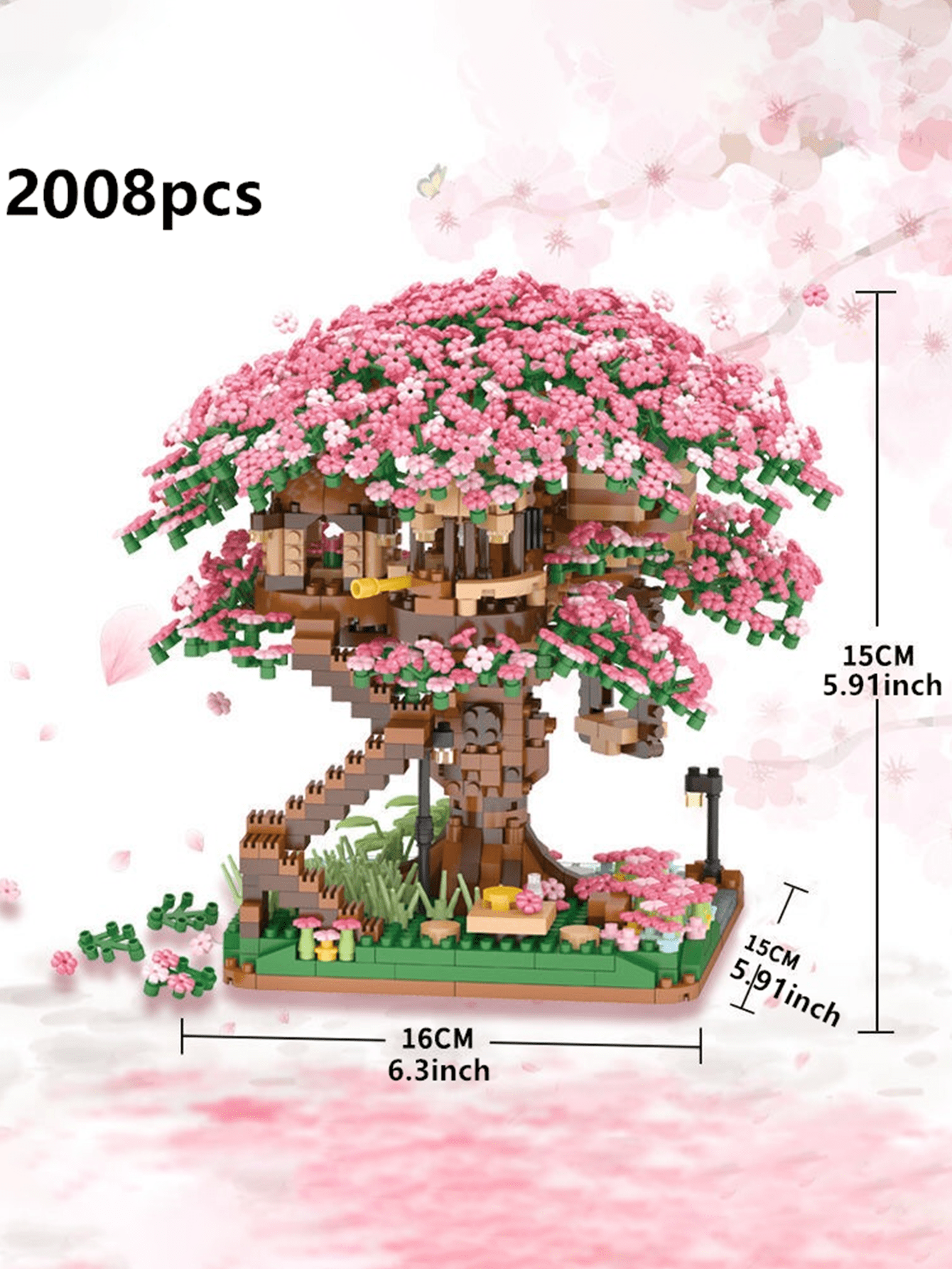 Cherry Blossom Bonsai Tree Diy Pink Cherry Blossom Tree House Micro ...