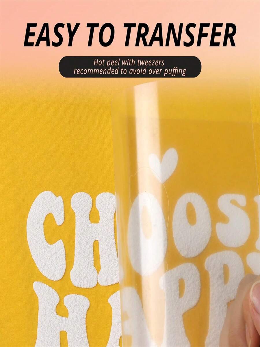 HTVRONT 3D Puff Vinyl Heat Transfer - 10" x 6ft Puff HTV Vinyl Roll for ...