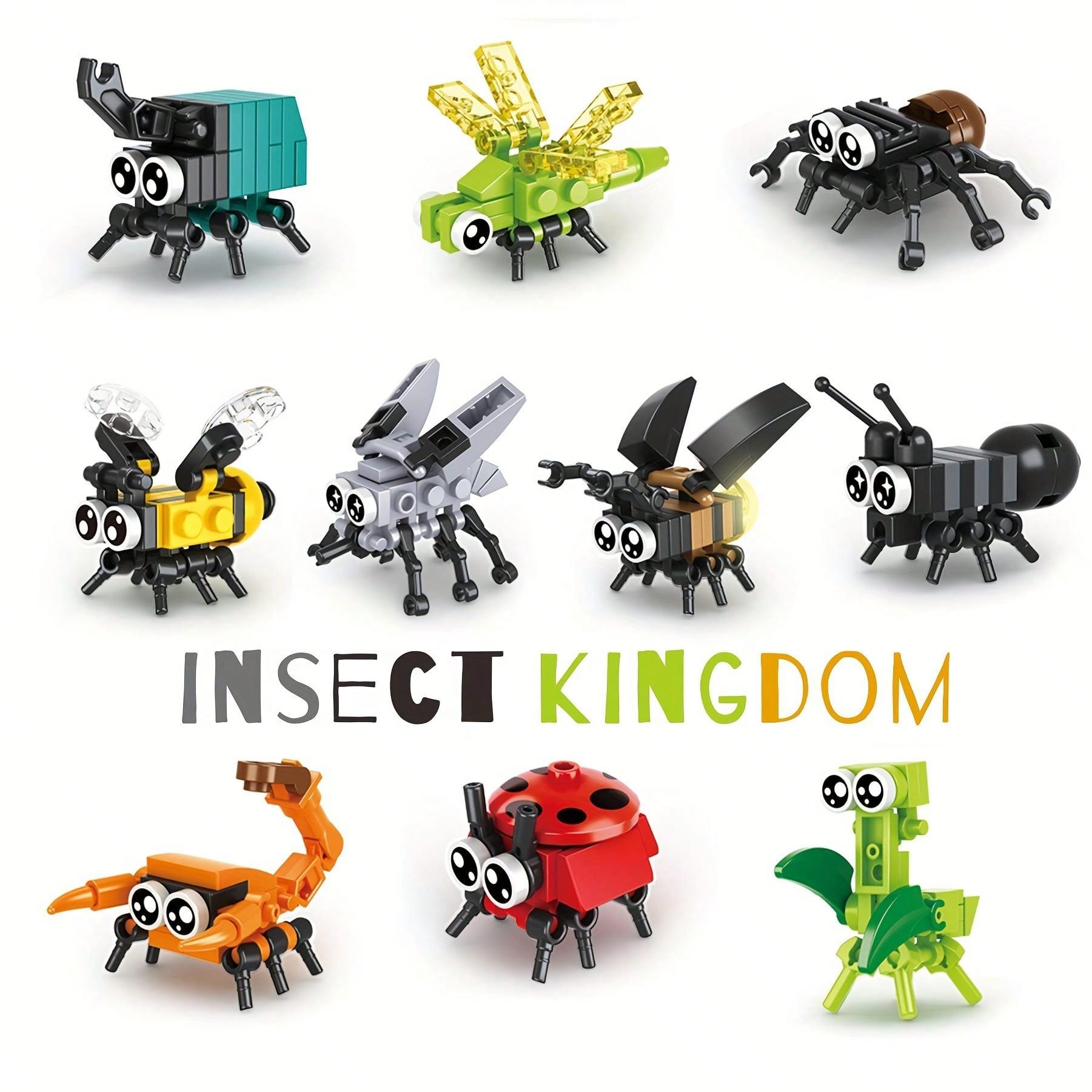 10 Boxes Small Particles Insect Assembling Building Toy Set, Cartoon ...