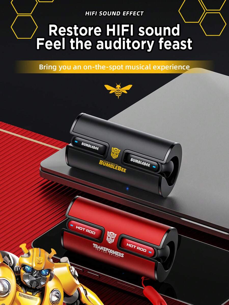 TRANSFORMERS Tf-T02 Passive Noise Cancelling Wireless Earphones, Half ...