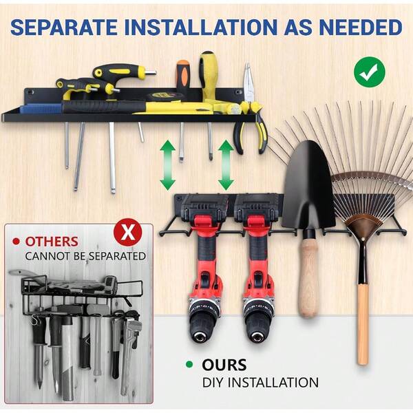 4 Piece Power Tool Organizer - Drill Rack Wall Mount - Heavy Duty Tool ...