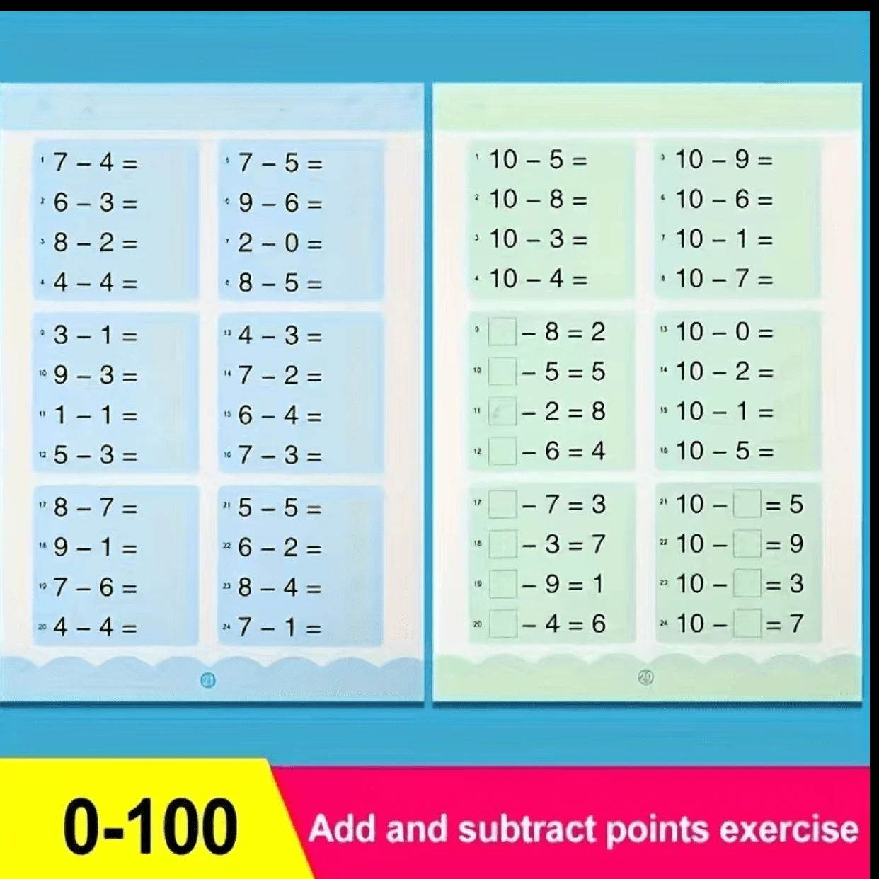 80 Pages Of Arithmetic Flashcards For Addition And Subtraction Practice ...