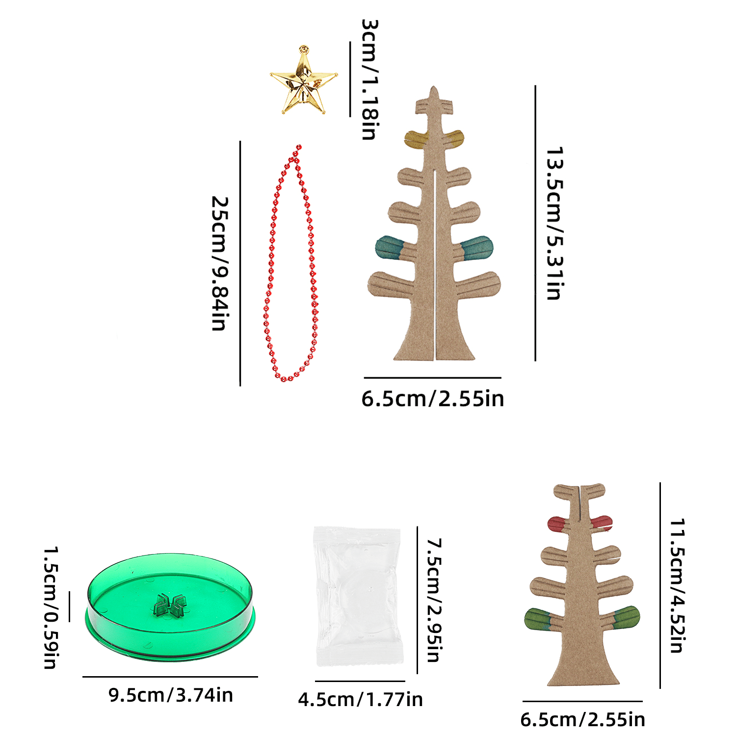 Packet Of Paper Tree Blooming Christmas Toy- Magical Watering Growing ...