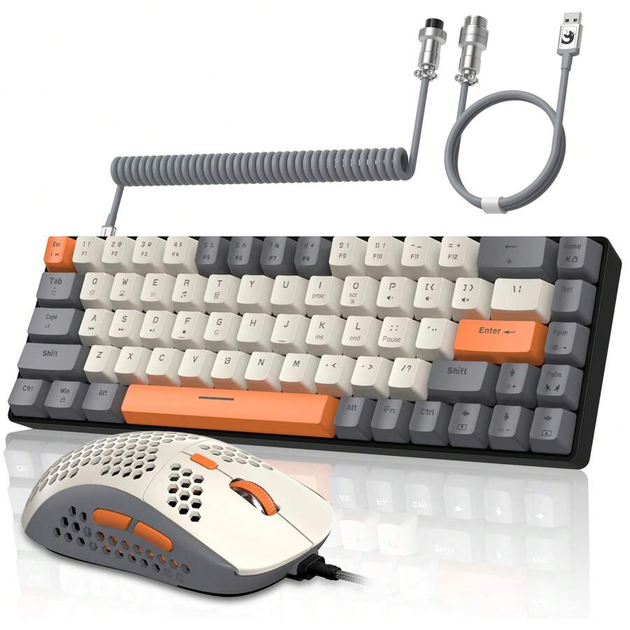 SHEIN-T8-Mechanical Keyboard And Mouse-Dim Light & Blue Bwitch | SHEIN USA