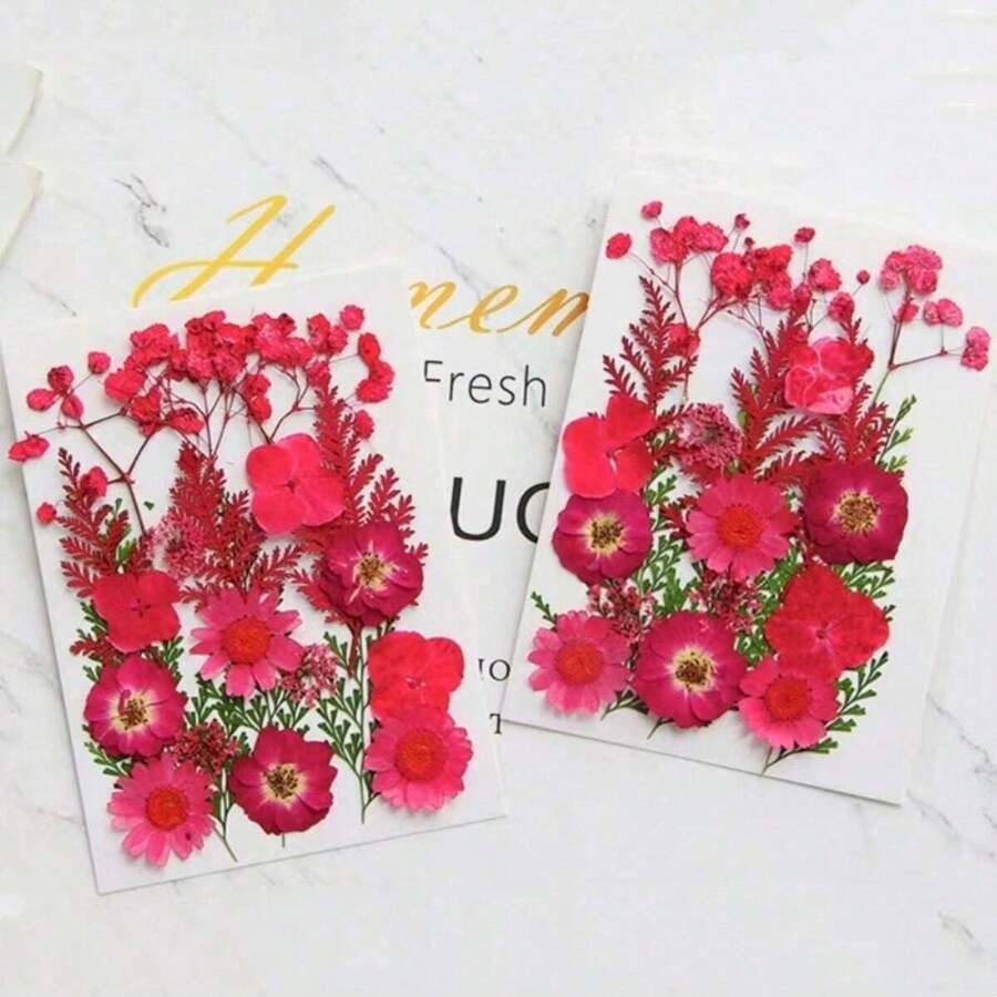 21pcs/Pack Countryside Series Compressed Dried Flower Petals, Botanical ...