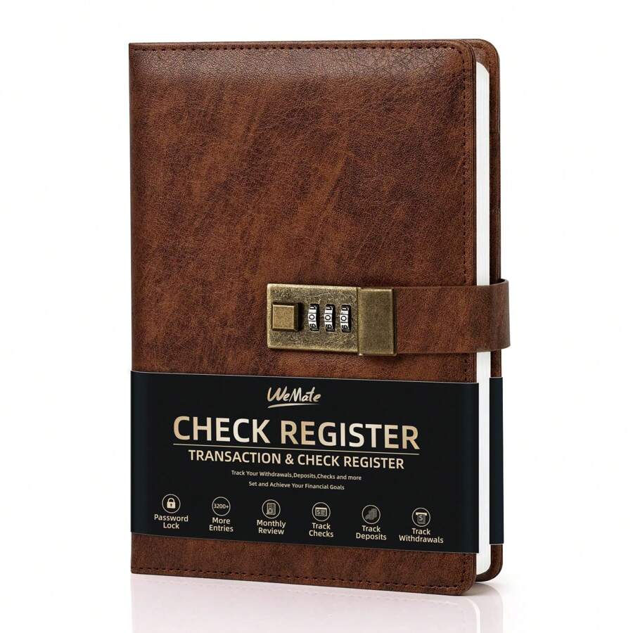 Check Registers,Check Registers For Personal Checkbook,A5 Leather Check ...