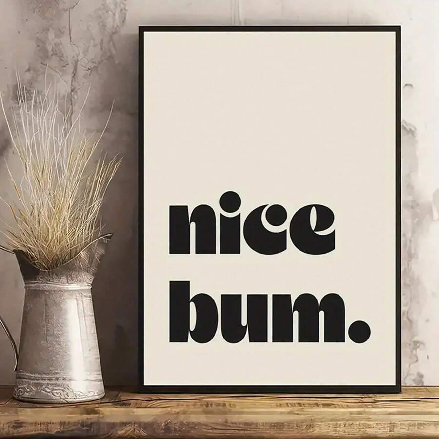 1pc Canvas Poster, Nice Bum Poster Wall Art For Living Room, Wall Decor ...