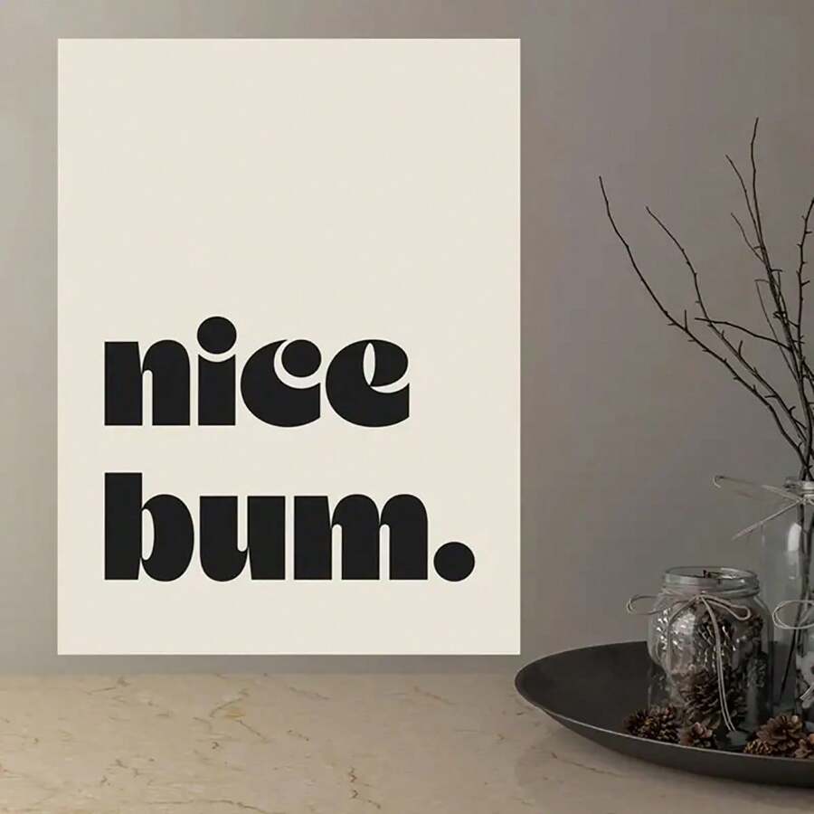 1pc Canvas Poster, Nice Bum Poster Wall Art For Living Room, Wall Decor ...