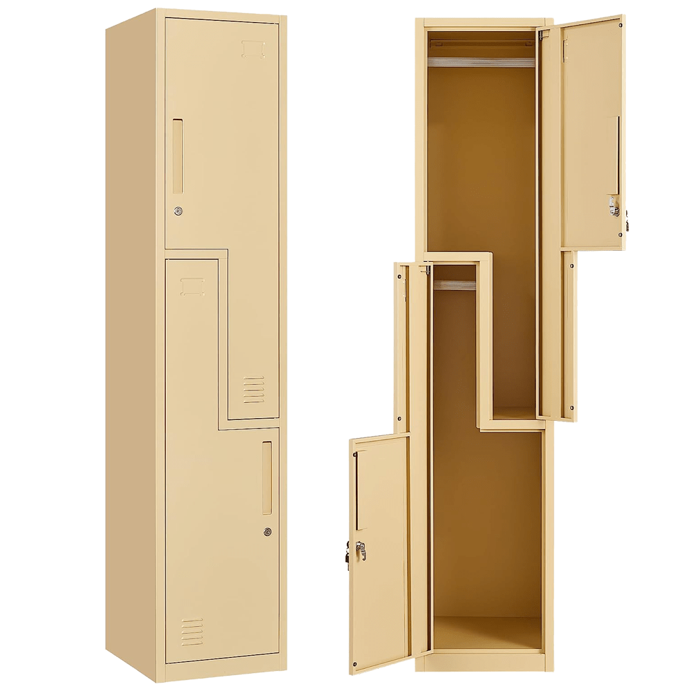 Metal Locker For Employees With Hanging Rod, Office Storage Locker With ...