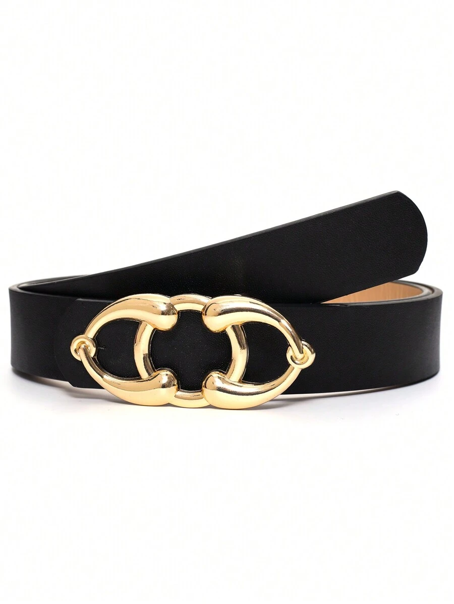 1pc 2.8cm Wide Gold Letter Buckle Double Love Buckle Multi-Circle ...