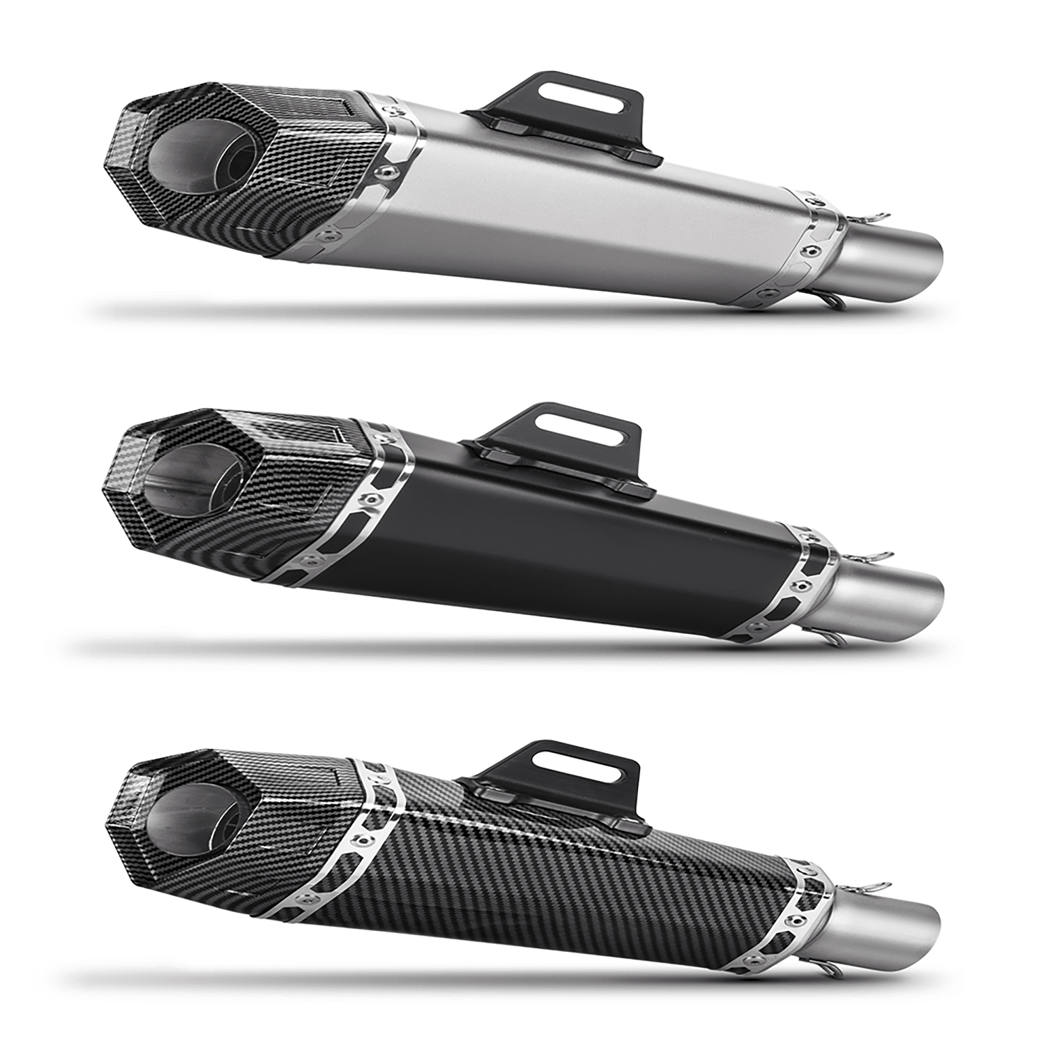 1pc 51mm Universal C Style Small Cone Hexagon Modified Exhaust Pipe ...