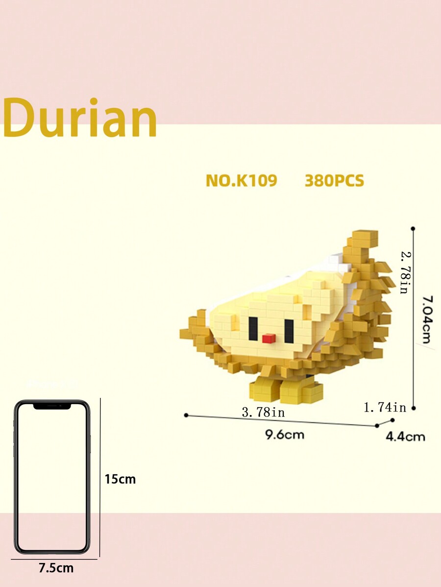 1box Fruit Party Small Particle Building Blocks, Cute Cartoon Fruit ...