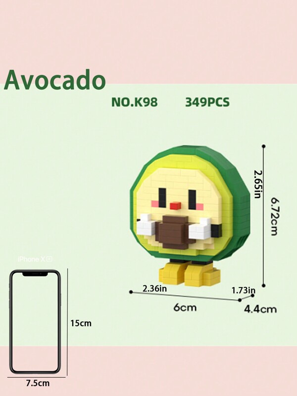 A Box Of Fruit Party Small Particle Building Blocks Micro Particle ...