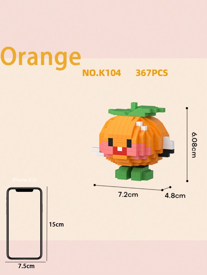 1box Fruit Party Building Blocks With Small Particles, Micro Particles ...