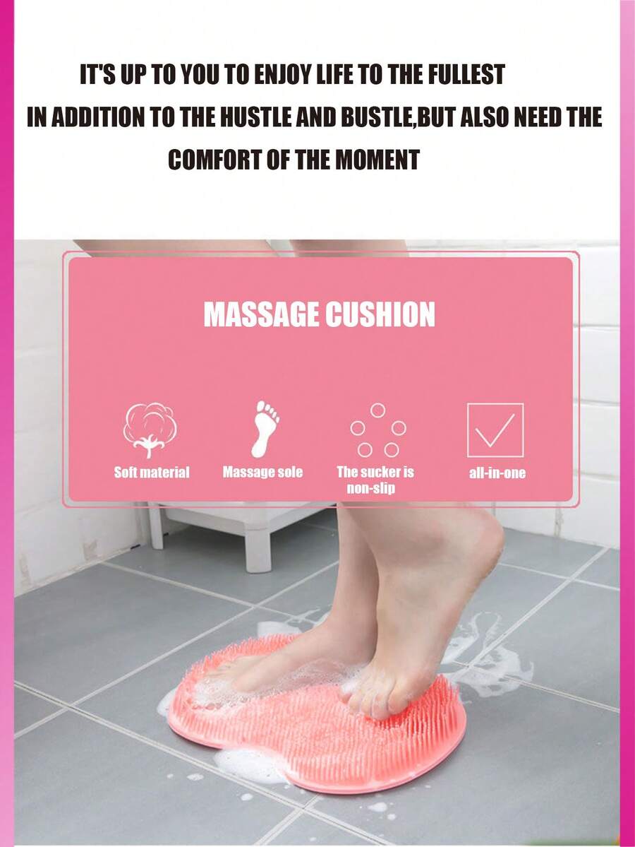 1pcs foot washing artifact foot mat floor mat, silicone non-slip toilet ...