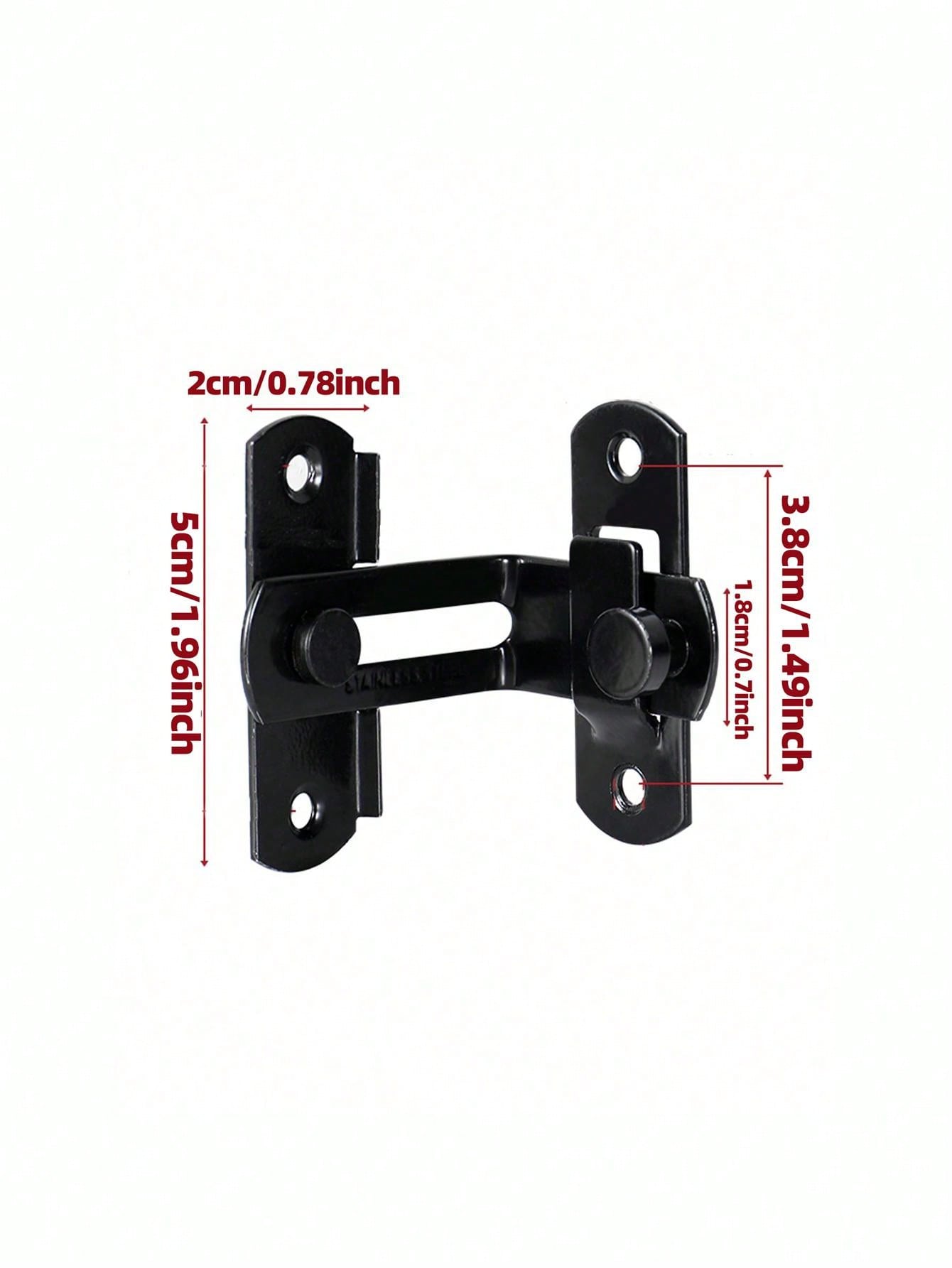 1pc Black Barn Door Latch Lock, 90 Degree Stainless Steel Door Latch ...
