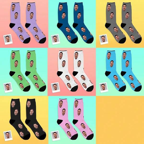 1pc Customized Face Socks, Put Any Face On Socks, Personalized Socks ...