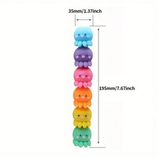 6pcs Octopus Shaped Fluorescent Pen, Cartoon Colored Eight-Armed Hand ...