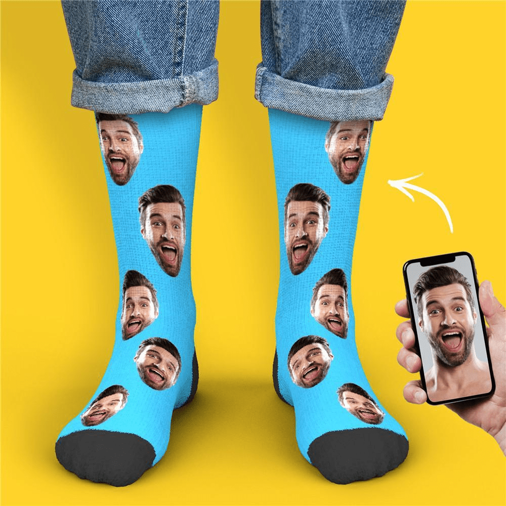 1pc Customized Face Socks, Put Any Face On Socks, Personalized Socks ...
