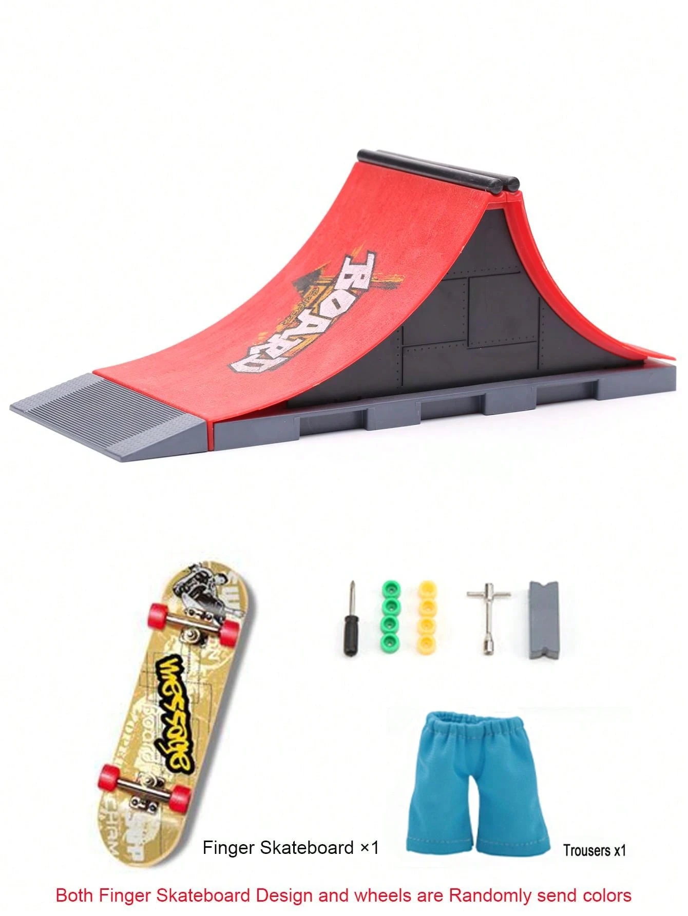 Plastic ABS Fingertip Toys Finger Skatepark with Finger Skateboard ...