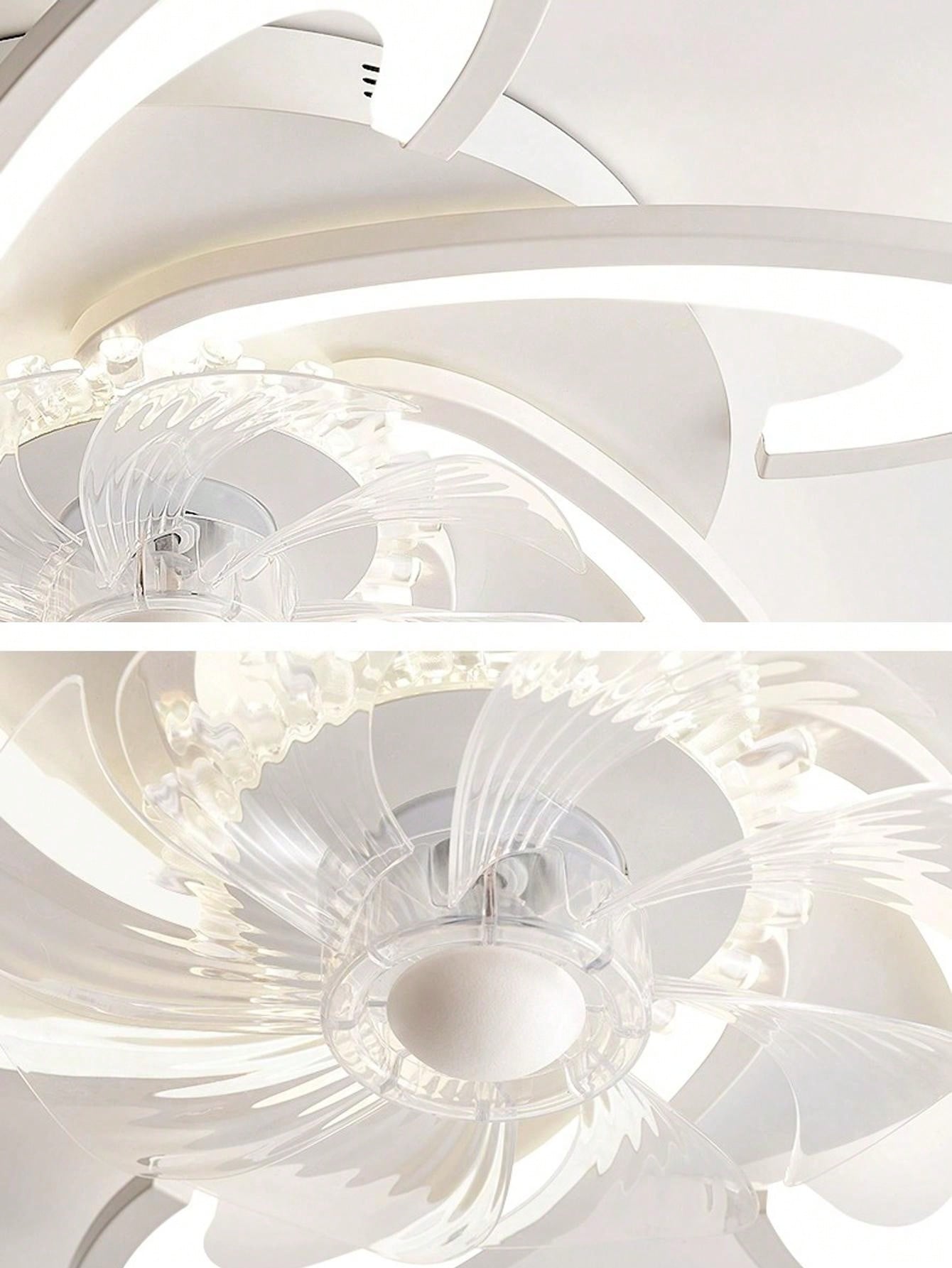 Una Moderna Luminaria De Techo Con Ventilador Y Luz Led Blanca Dimmable ...