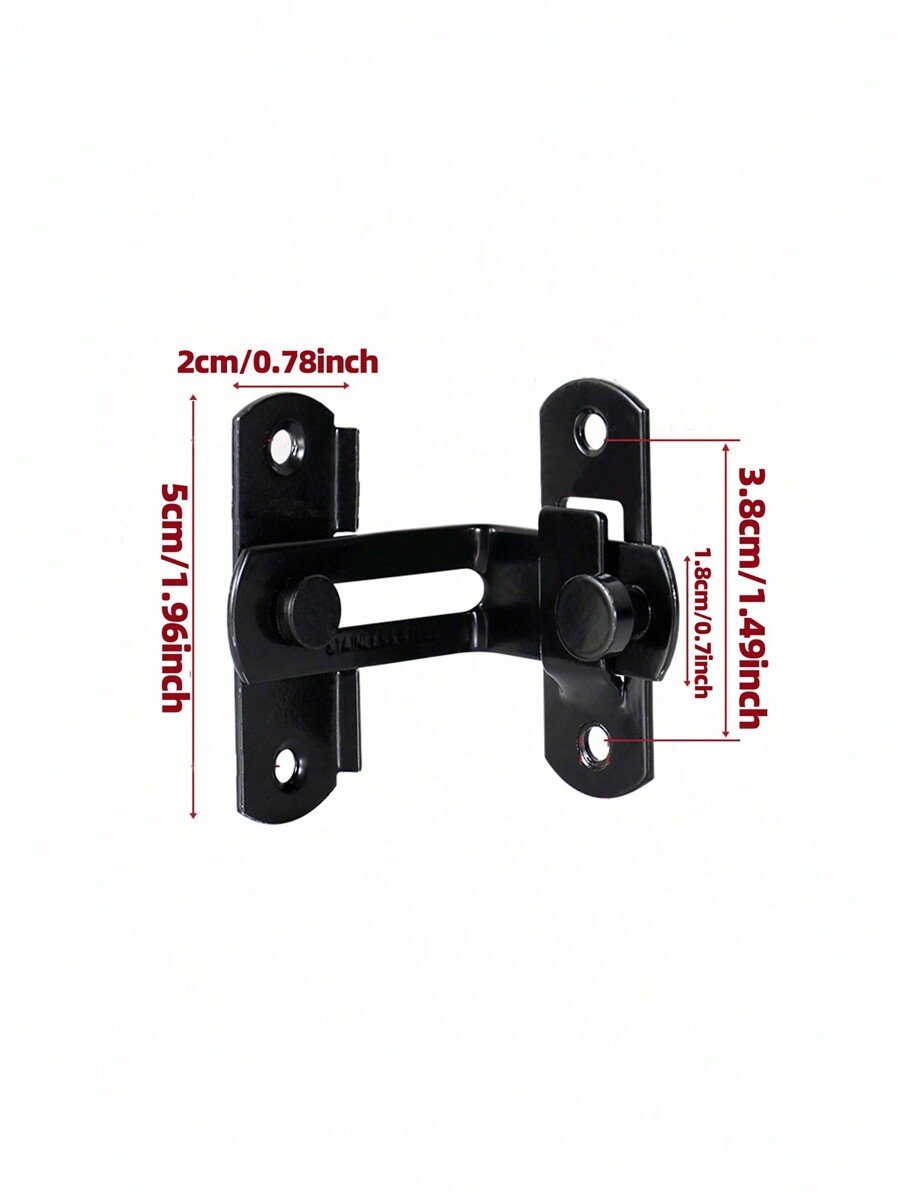 1pc Black Barn Door Latch Lock, 90 Degree Stainless Steel Door Latch ...