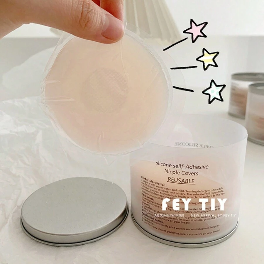 Cache-tétons En Silicone Couleur Peau, Avec Fonctions Anti-saillie ...