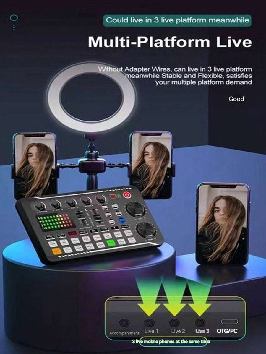 F998+BM800Karaoke sound card digital audio USB external sound card ...