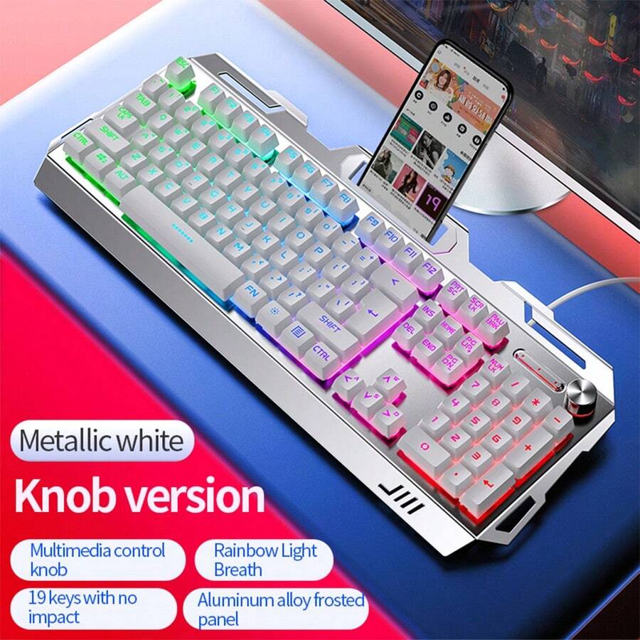 Yindiao V2 Wired Computer Keyboard, Usb Gaming Typing Office Keyboard ...
