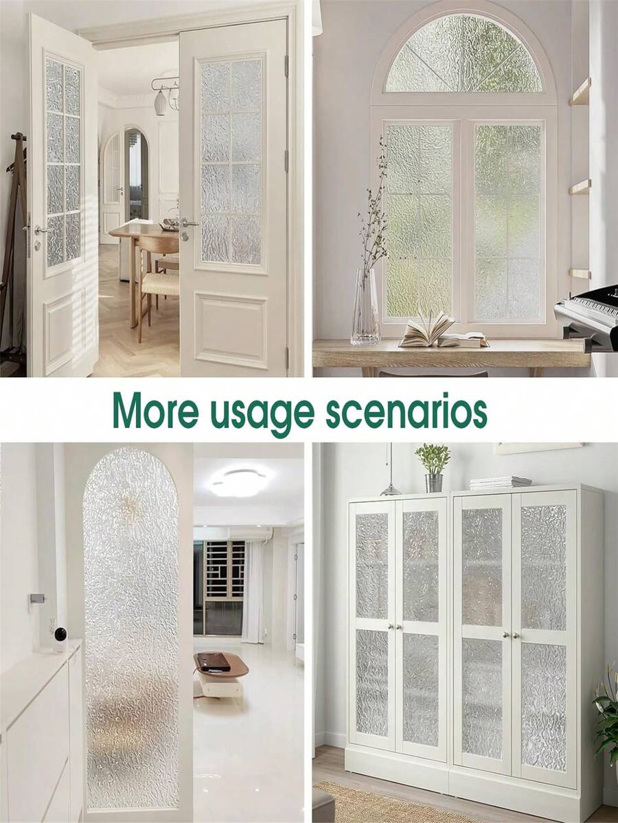 1 Roll Privacy Film Frosted Glass: Window Cover Sun Blocking Window ...