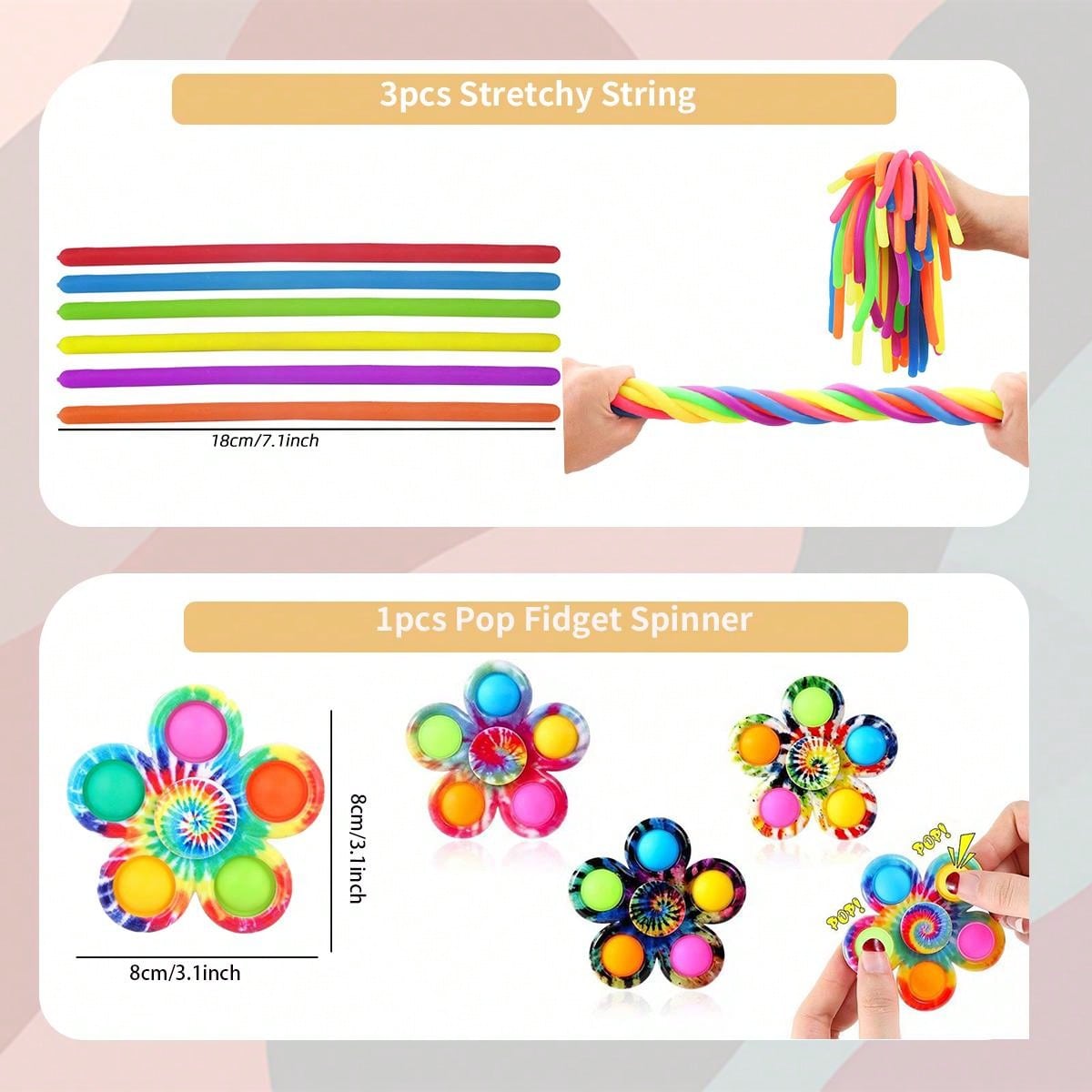 16pcs Fidget Simple Fidget Pack Fidget Toys Set with Popping Fidget ...