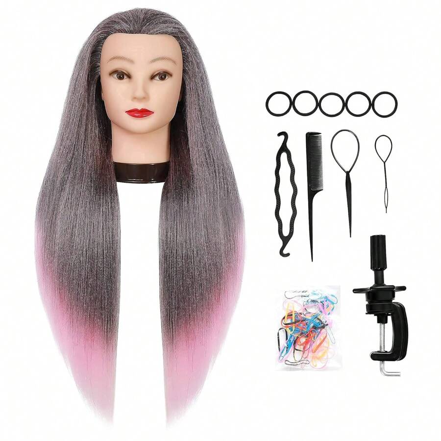 Training Head, 28 Inch Mannequin Head Synthetic Fiber Model Head ...