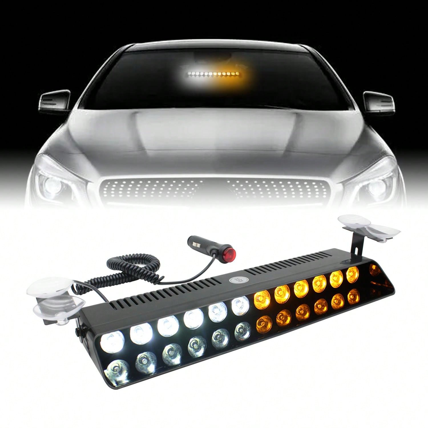 13.5in Led Dashboard Emergency Flashing Light Bar For Windshield ...