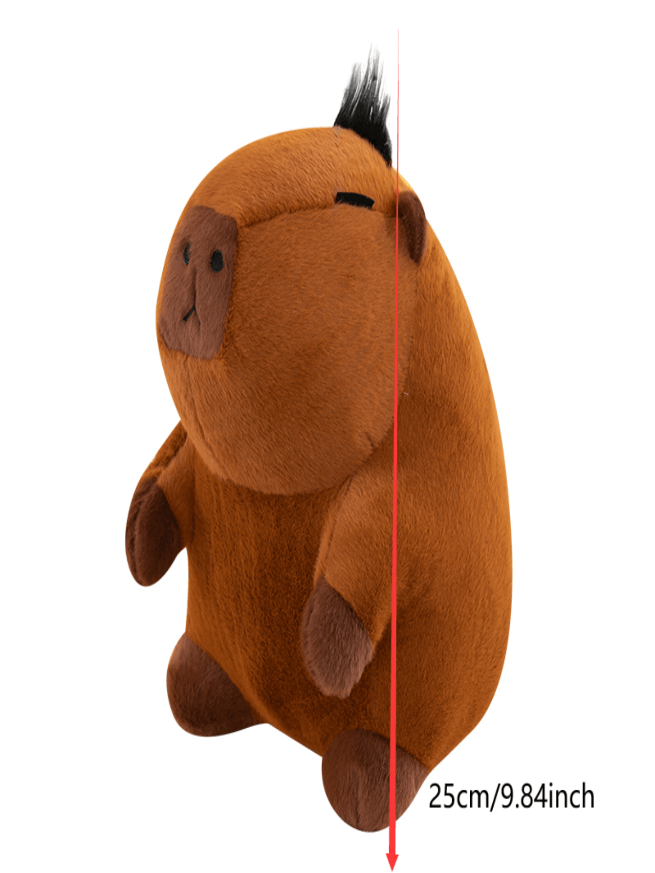 1pc Ugly Cute Capybara Plush Toy/funny Capybara Diy Hair Style/brown ...