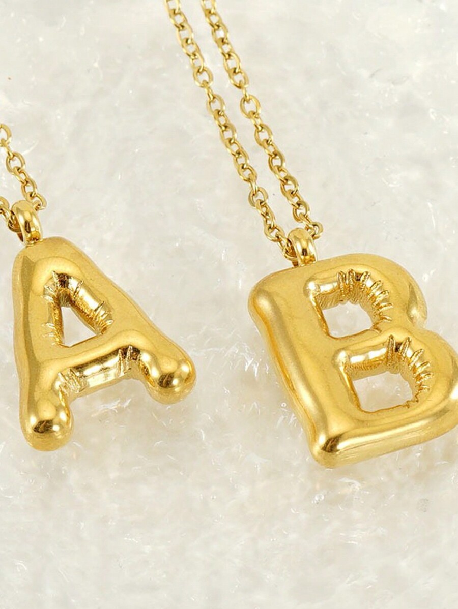 1 Piece Fashionable Bubble Letter Balloon Initial Letters Pendant ...
