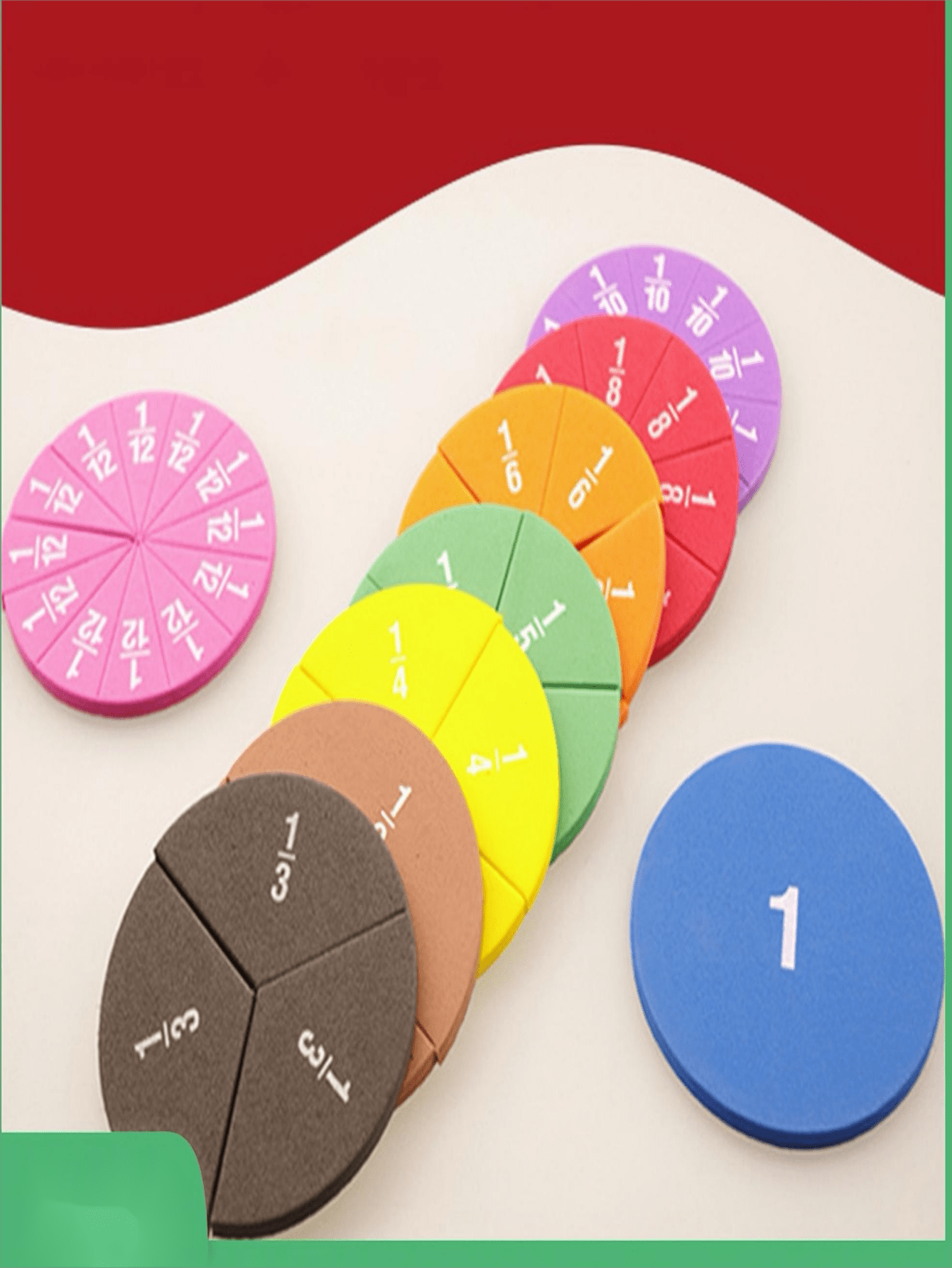 Mathematics Fraction Calculator Eva Magnetic Fraction Strips Teaching ...