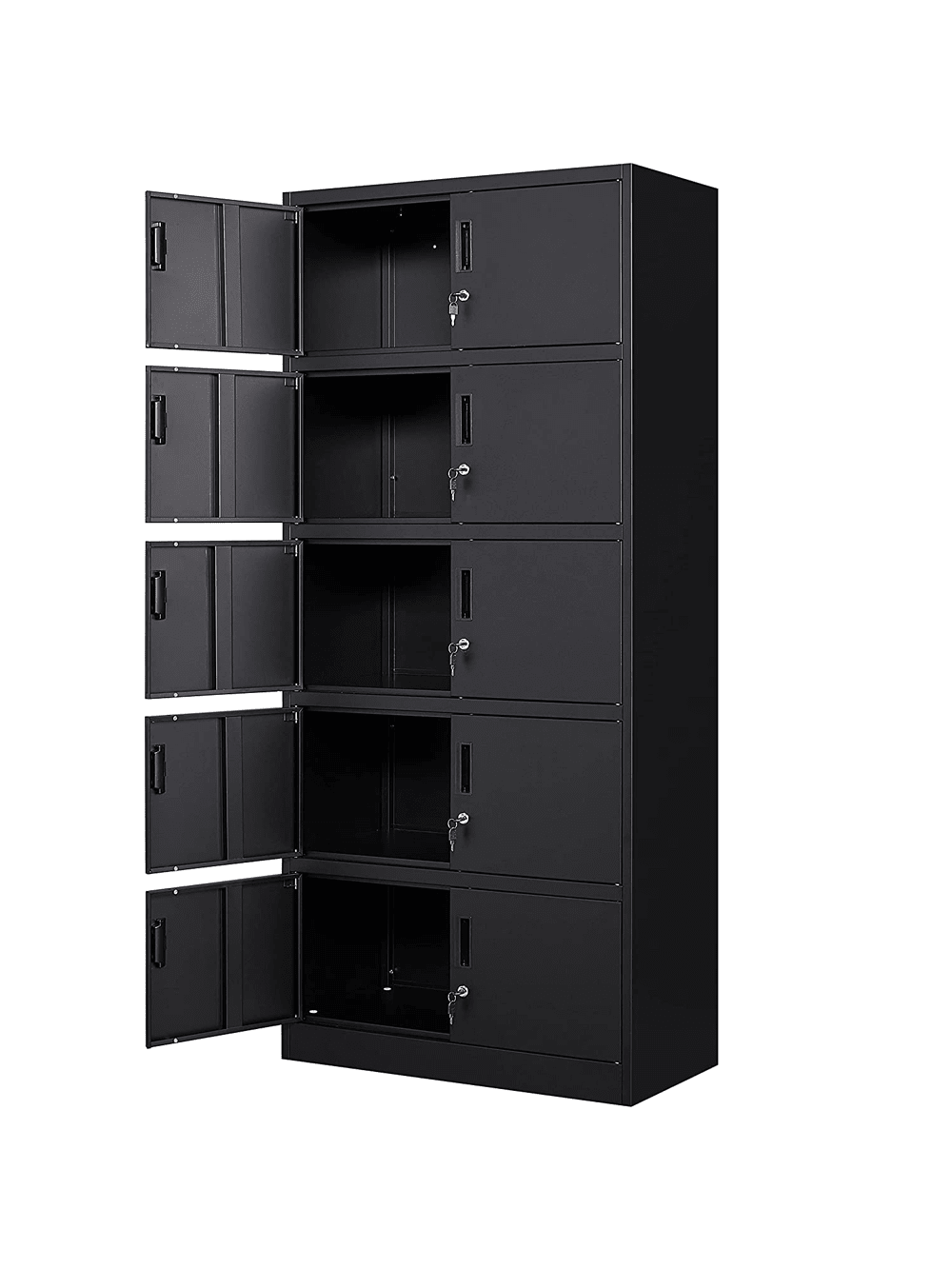 Metal Garage Storage Cabinet with 10 Doors and 4 Shelves 71" Pantry ...