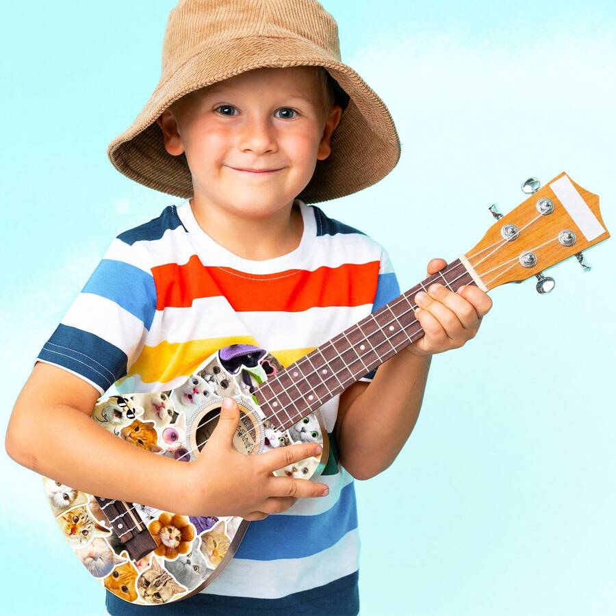 50pcs Cat Emoji Stickers, Graffiti Stickers, Cute & Funny Cat Head ...