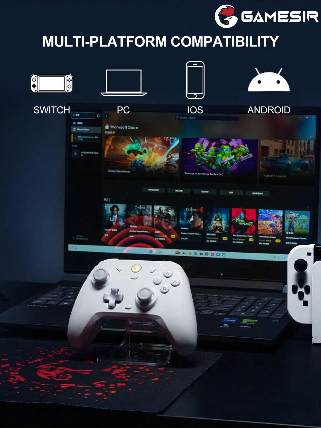 GameSir T4 Cyclone Pro Wireless Gamepad Switch Controller Compatible ...