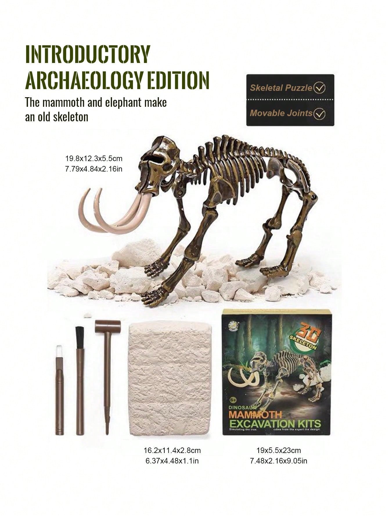 [Mammoth]A Super Fun And Interesting Archaeological Excavation Toy For ...