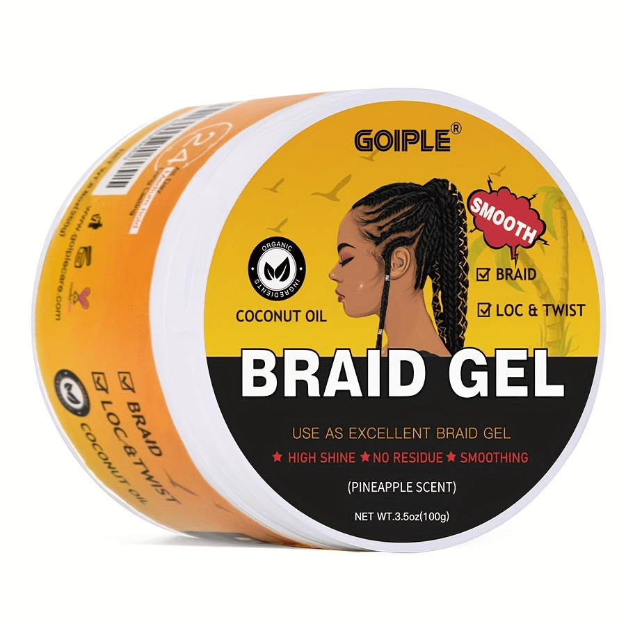 GOIPLE 3.5oz/ 100g Braid Gel Long-Lasting Hold High Shine Lock And ...