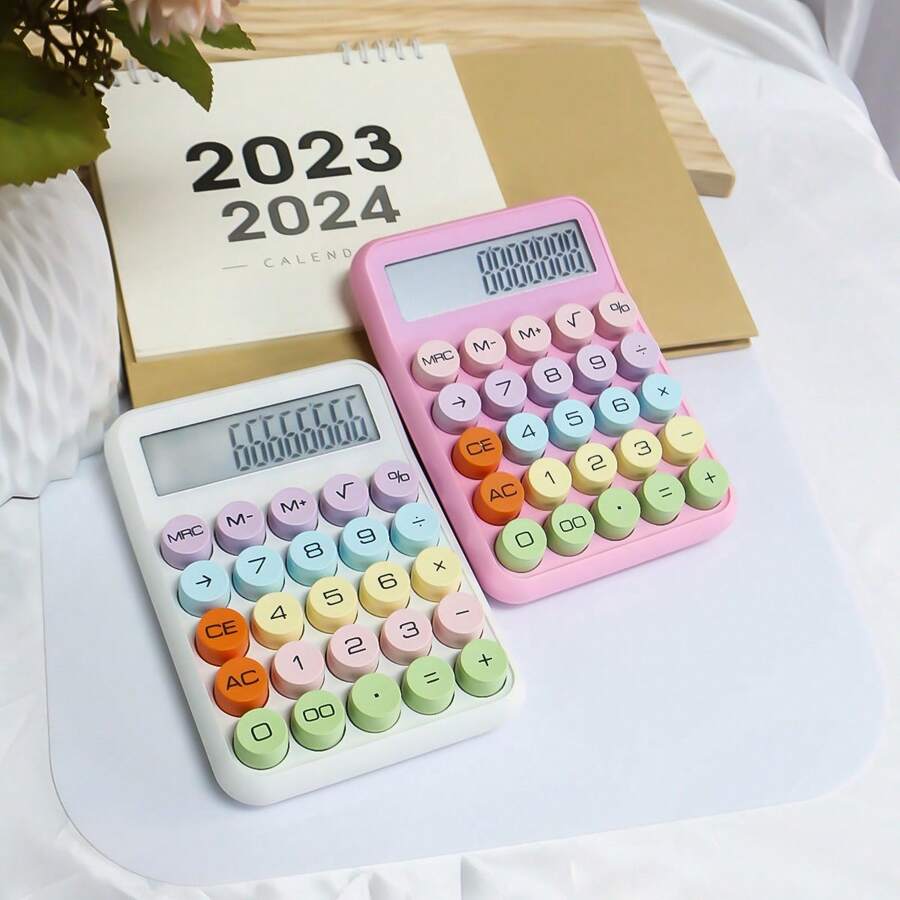 Doban High-Value Mechanical Keyboard Calculator, Colorful, Portable 12 ...