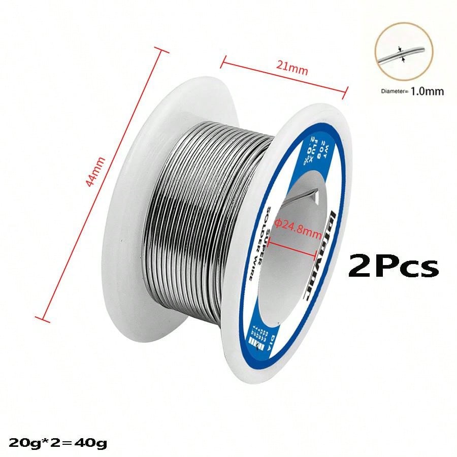 2pcs High-Purity Solder Wire With Rosin Core And Tin Wire For Various Electronic Soldering, Pcb ...