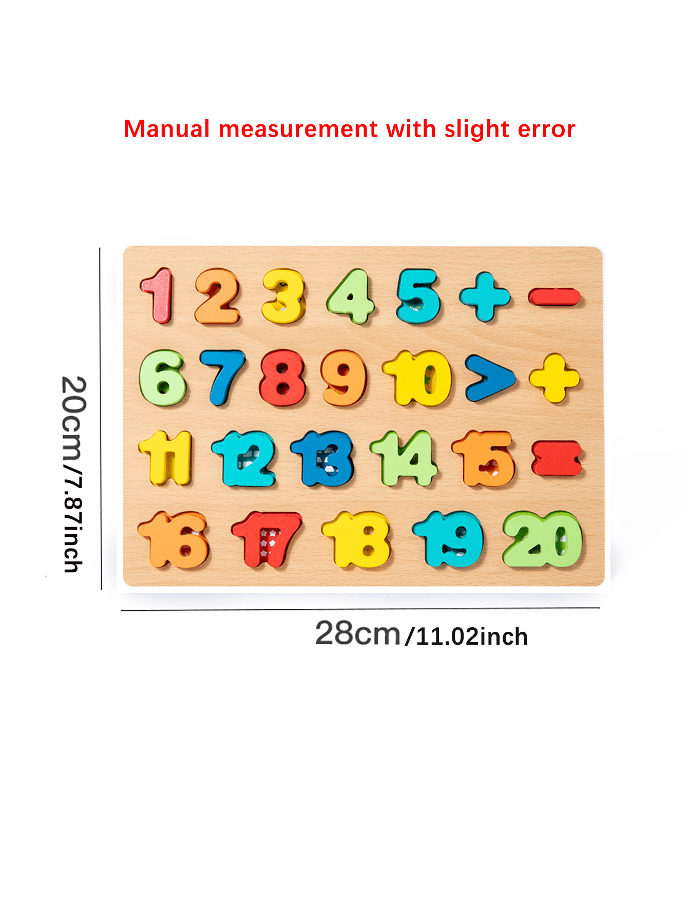 Children's Early Education Wooden Number Hand Grab Board Jigsaw Puzzle ...