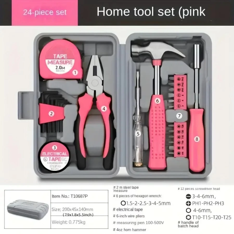 Pink Screwdriver Set, Upgraded Small Precision Screwdriver Kit 24 In 1 ...
