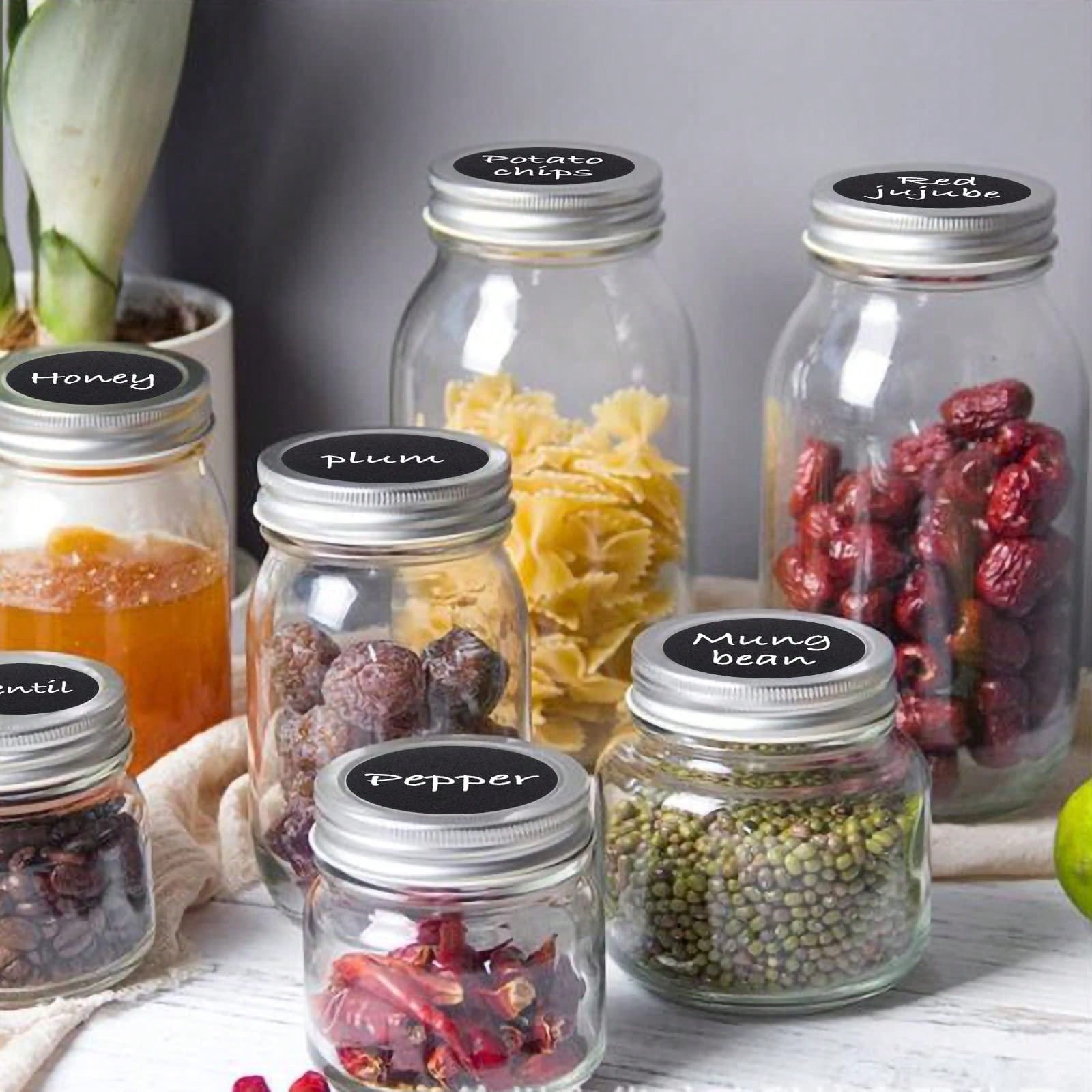 140 Labels Kitchen Label, Chalkboard Labels For Organizing, Chalkboard ...