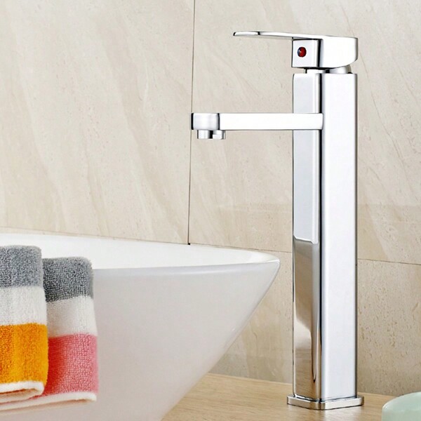 Countertop Wash Basin Hot & Cold Water Tap, Four Square Basin Tap With ...